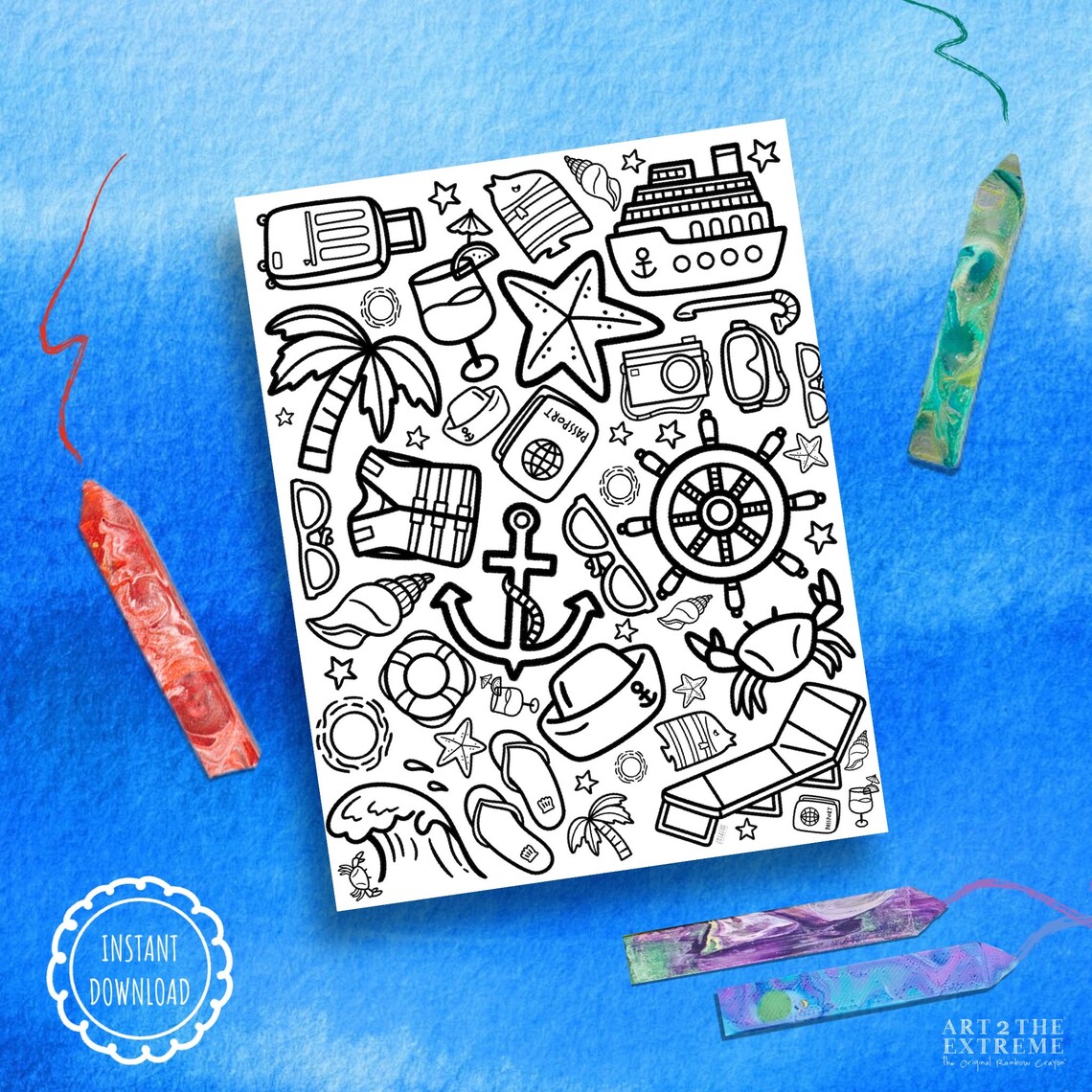 PRINTABLE Cruise Coloring Page Kids Cruise Printable - Etsy