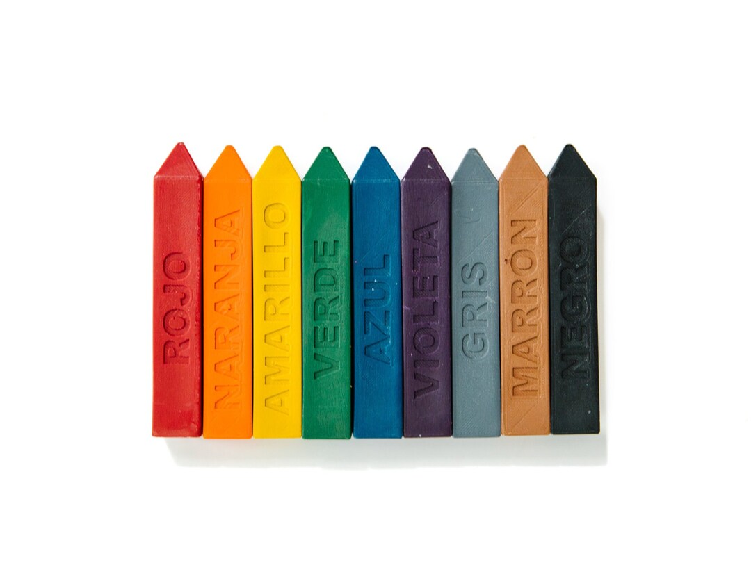 Spanish Colors Crayon Stix® Rainbow Crayon Set, Solid Color, Oversized ...