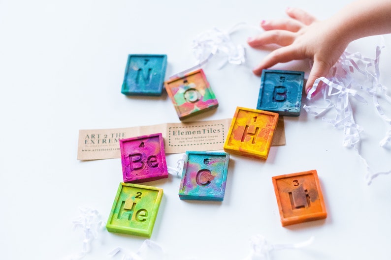 Scientist Crayons Table of Elements CRAYON Gift Set Teacher - Etsy