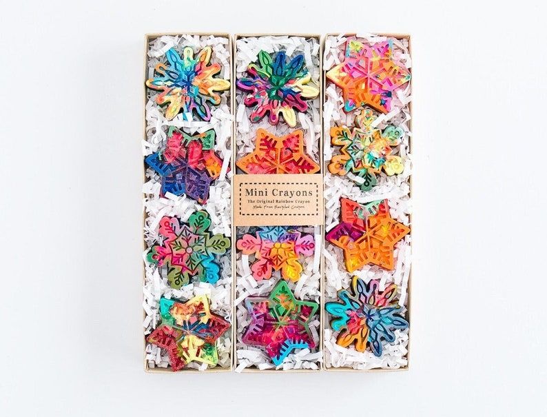 Snowflake Rainbow Crayons - Set of 4 Snowflake Original Rainbow Crayons ...