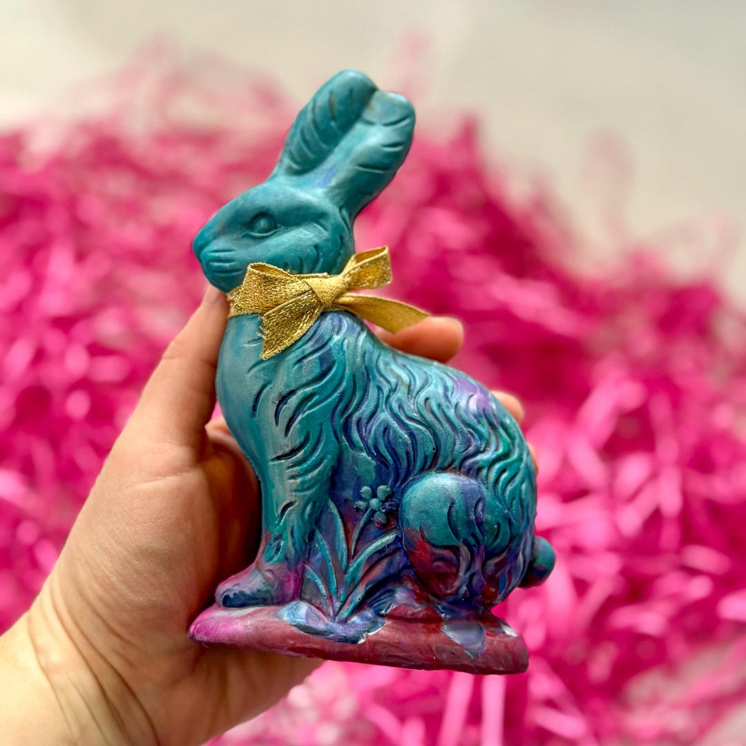 Easter Bunny Crayon – Handmade Rainbow Crayon, Non-candy Easter Basket ...