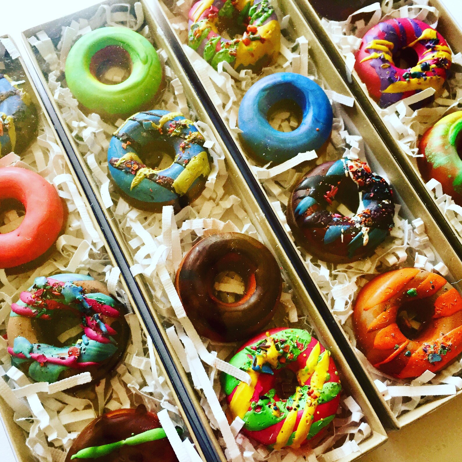 Kids Stocking Stuffer DONUT Crayon Gift Set Mini Donut - Etsy