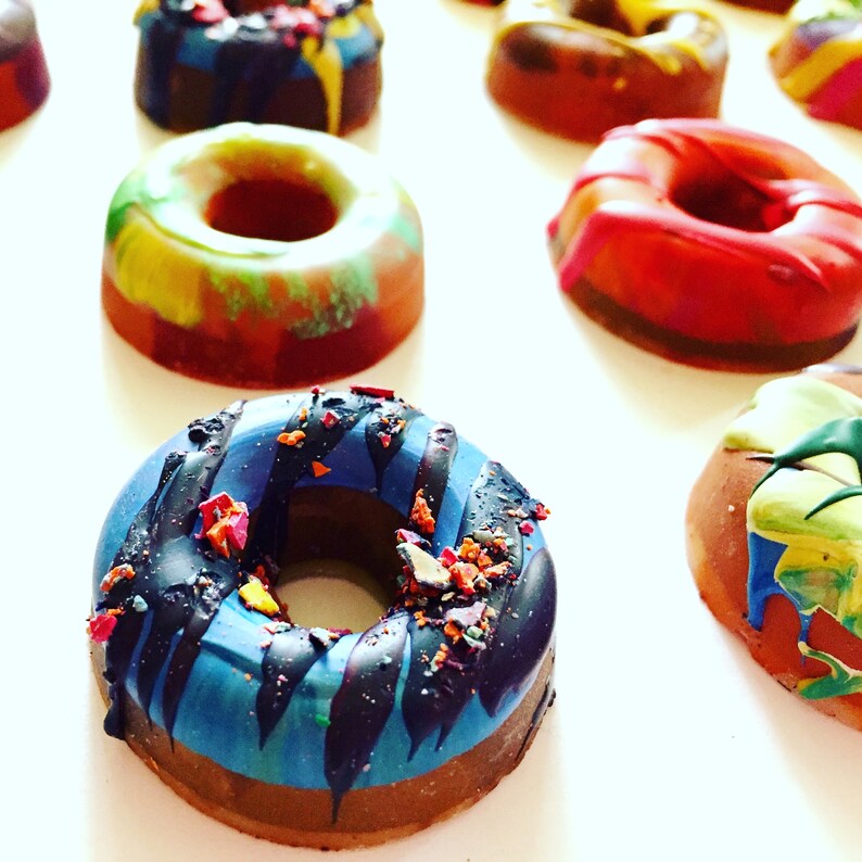 Donut Crayons Stocking Stuffer Mini Donut Original Rainbow | Etsy