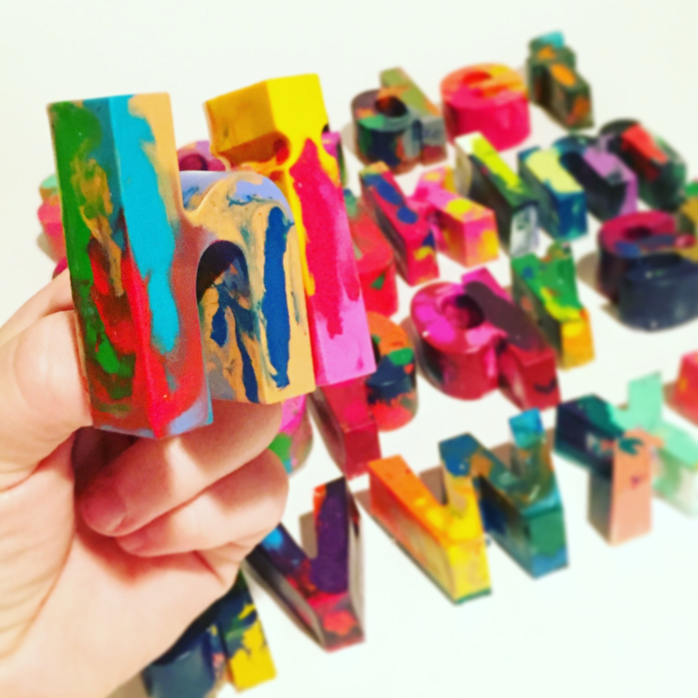 LOWERCASE Crayon Letters - Individual Lowercase Original Rainbow Crayon ...