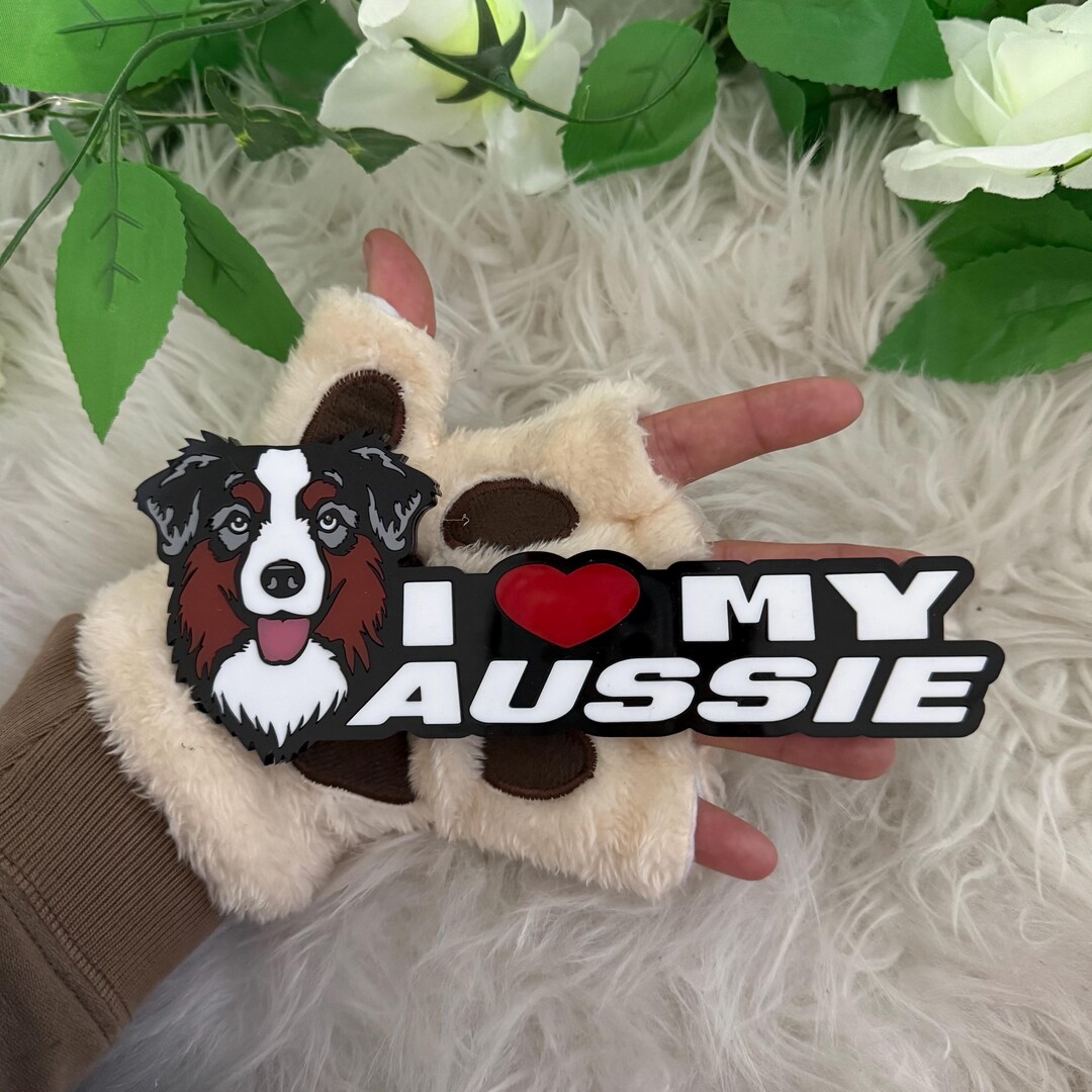 Australian Shepherd Car/truck Badge Emblem I Love My Aussie - Etsy