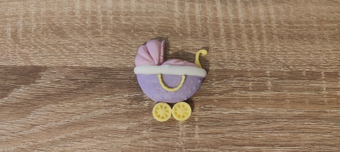 Edible Sugarpaste Baby Shower Party Cupcake Cake Topper Decoration ...