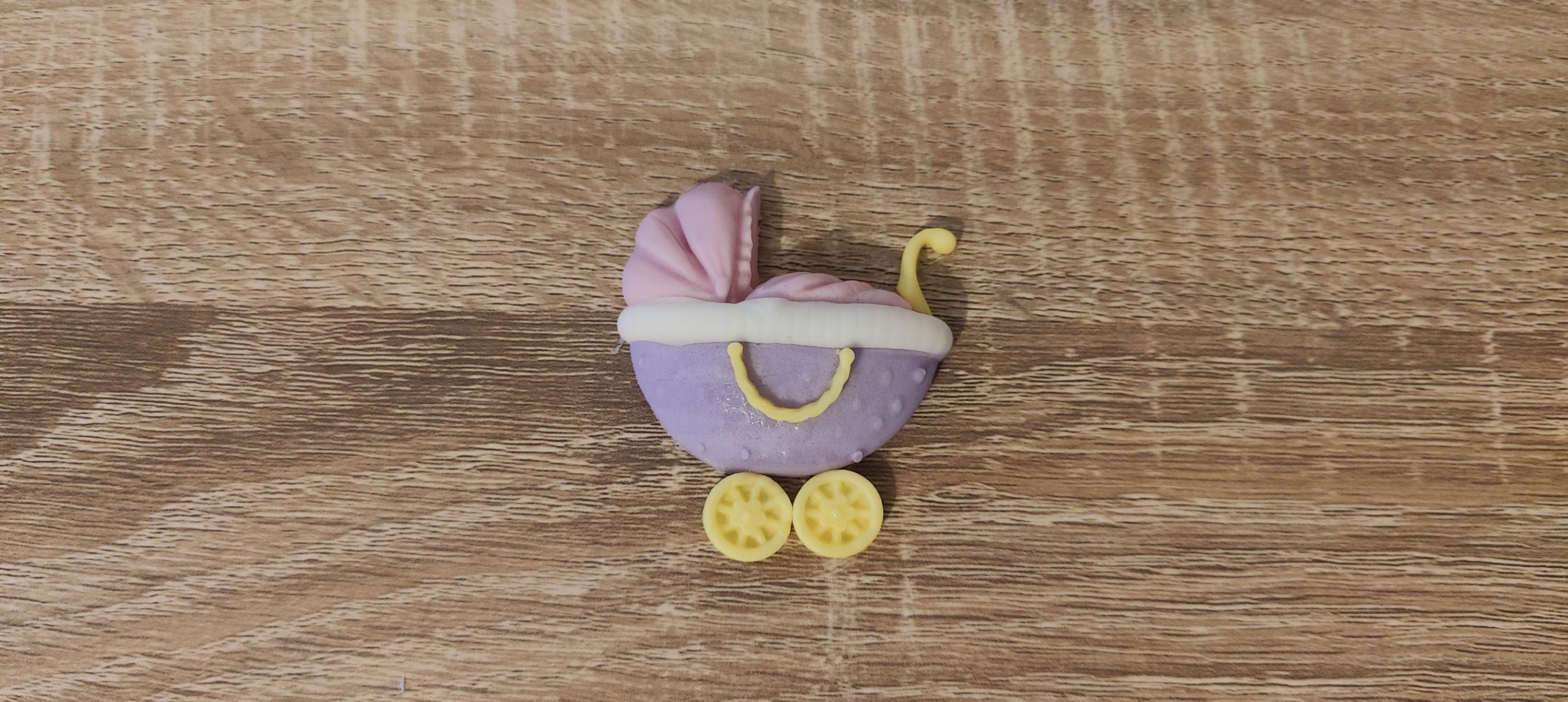 Edible Sugarpaste Baby Shower Party Cupcake Cake Topper Decoration ...