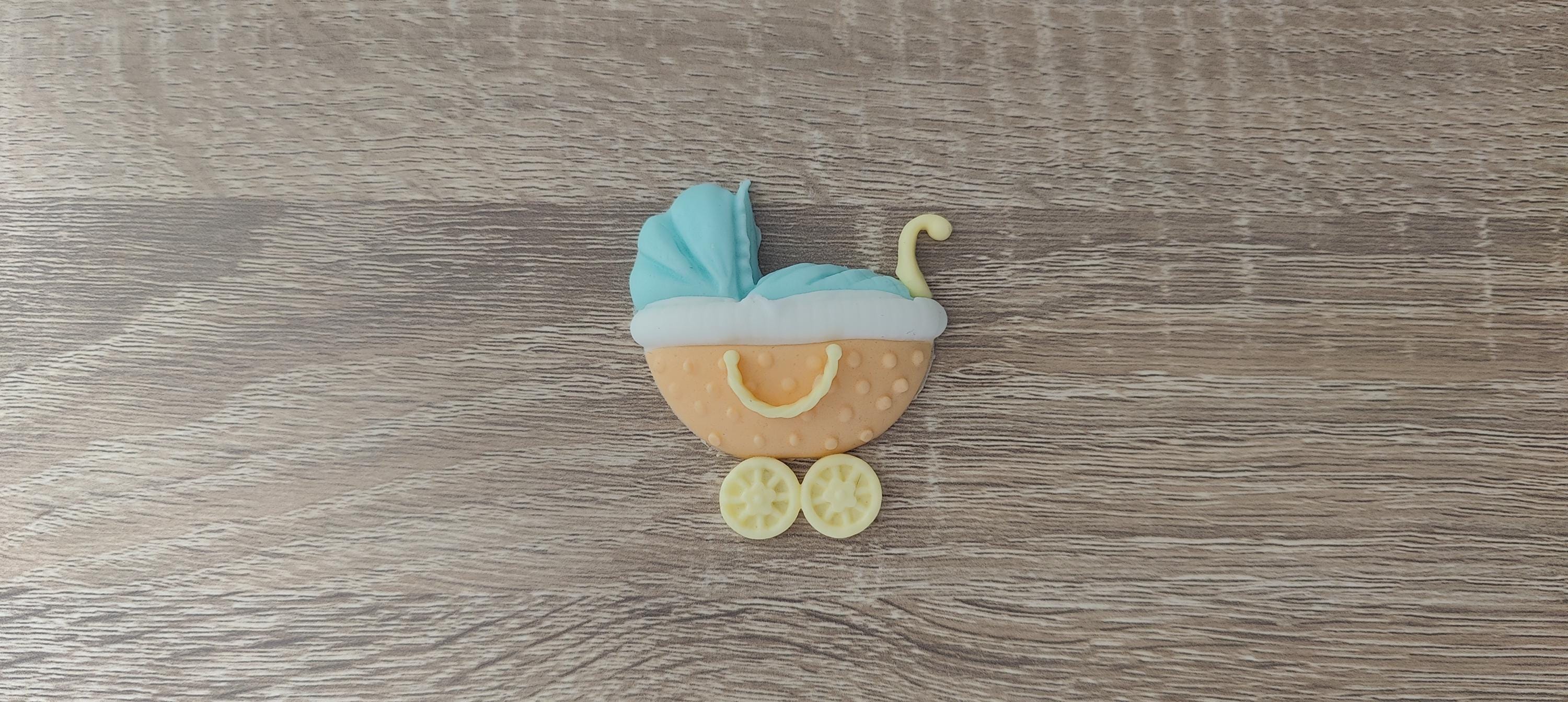 Edible Sugarpaste Baby Shower Party Cupcake Cake Topper Decoration ...