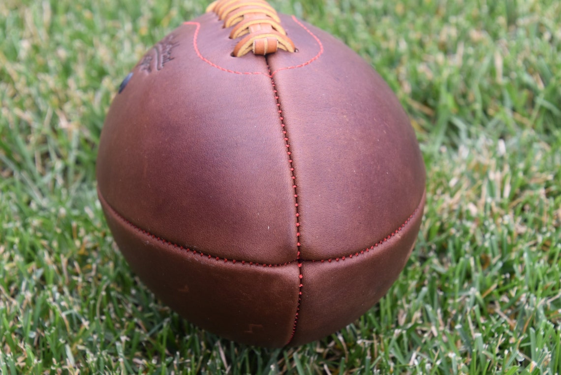 LEATHER HEAD Handsome Dan American Leather Football, Leather, Handmade ...