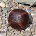 LEMON BALL Vintage Style Baseball, Brown Leather With Red Stitches ...