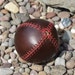 LEMON BALL Vintage Style Baseball, Brown Leather With Red Stitches ...