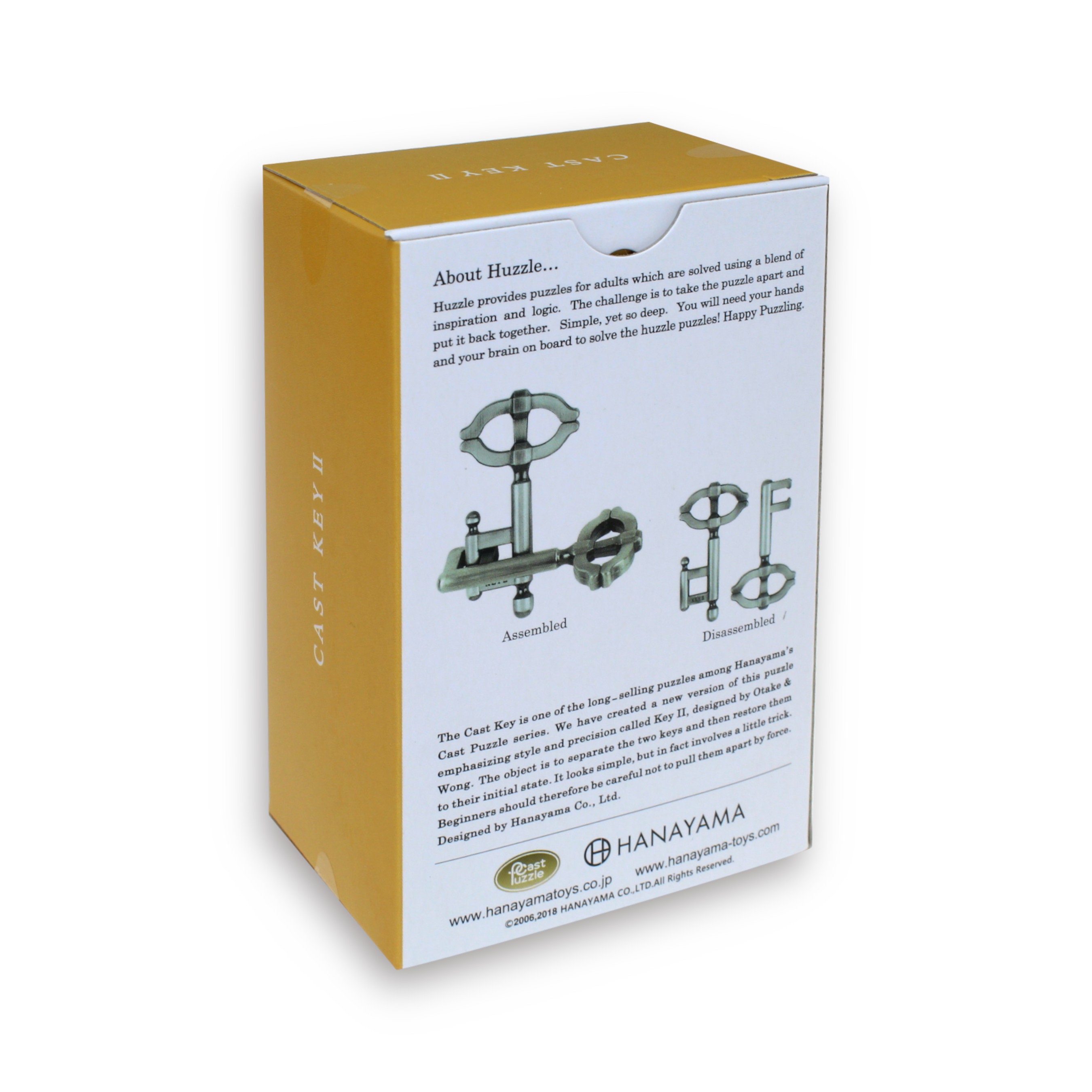 Cast Key II Metal Puzzle, Hanayama, Brain Teaser, Mechanical Puzzle, IQ ...