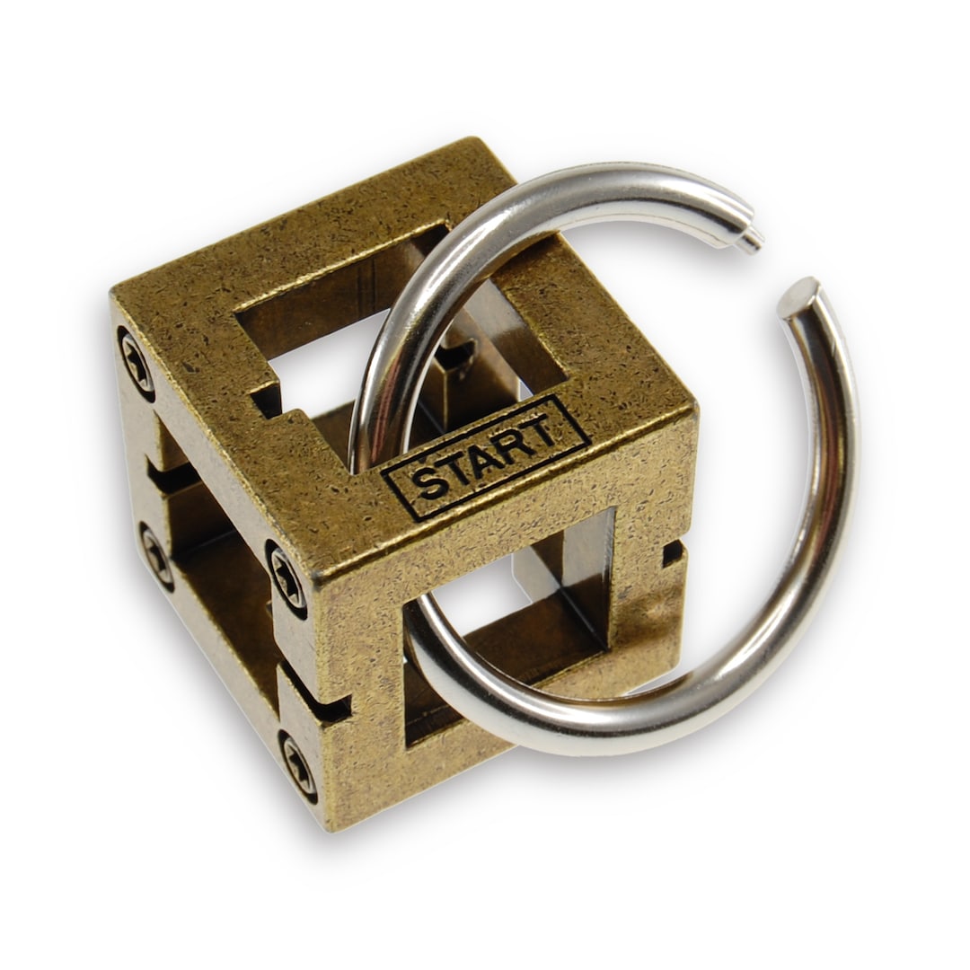 Cast Box Metal Puzzle, Hanayama, Brain Teaser, Mechanical Puzzle, IQ ...