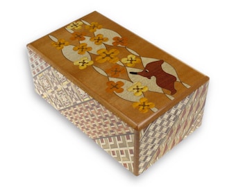 Japanese Puzzle Box Mame 18 Step Koyosegi, Wood Puzzle Box, Wooden ...