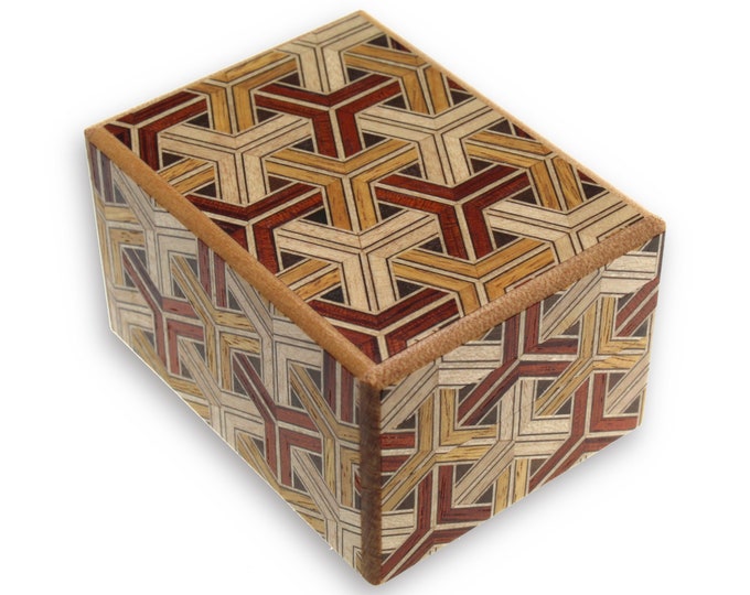 Japanese Puzzle Box 2.7 Sun 12 Step Kikkou, Wood Puzzle Box, Wooden ...