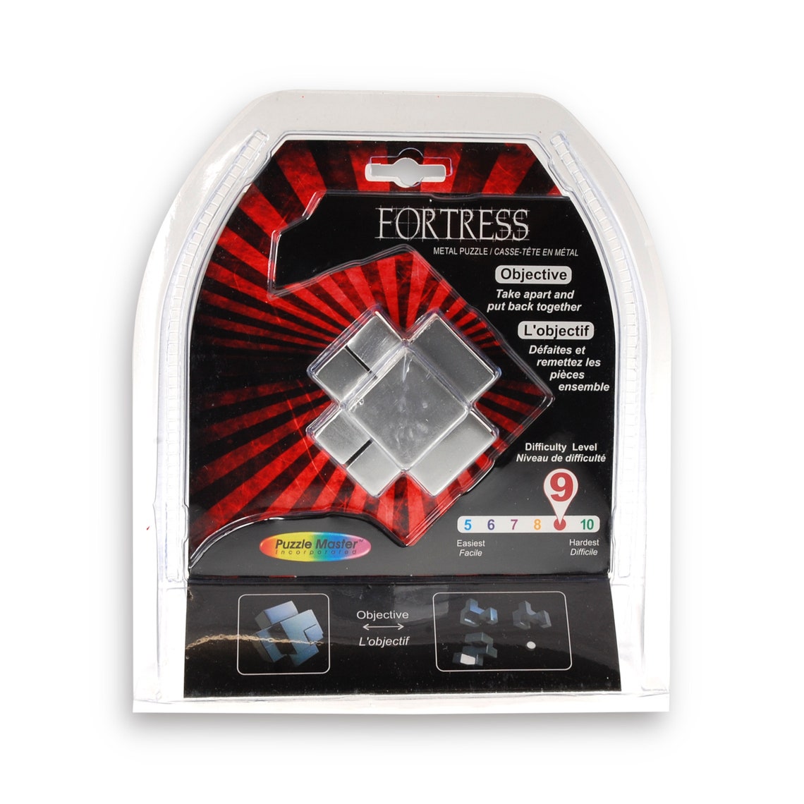 Fortress Aluminum Metal Puzzle, Brain Teaser, Game, Mechanical Puzzle ...