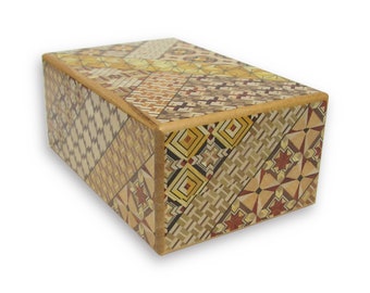 Japanese Puzzle Box 3 Sun 7 Step Koyosegi Walnut, Wood Puzzle Box ...