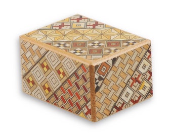 Japanese Puzzle Box 2 Sun Cube 4 Step Drawer Koyosegi, Walnut, Wood ...