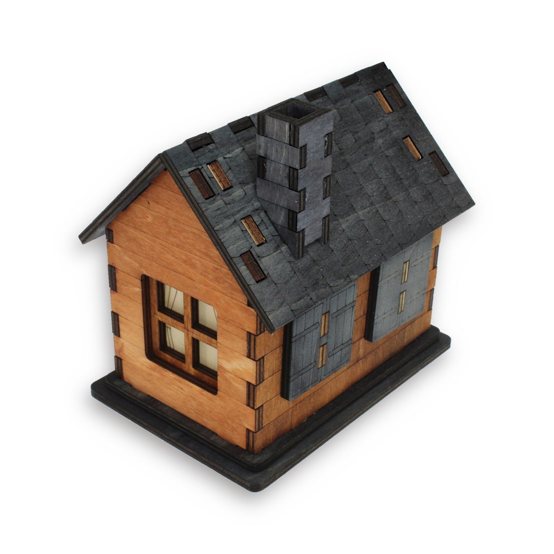 Locked Cabin Brain Teaser Wooden Puzzle Box, 3D Brain Teaser in Wood ...