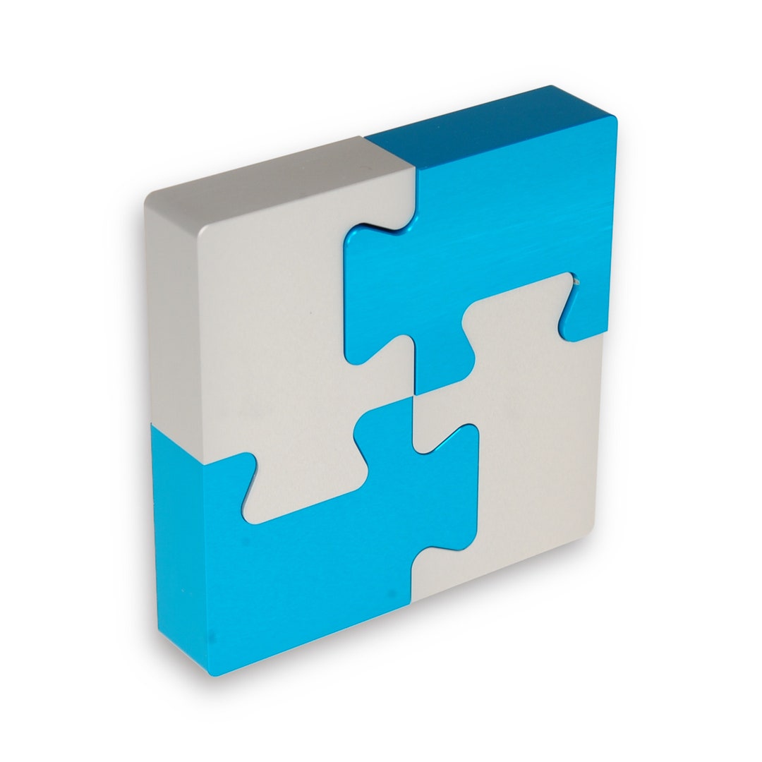 The 4 Piece Metal Puzzle by Wil Strijbos is Made From Anodized Aluminum ...