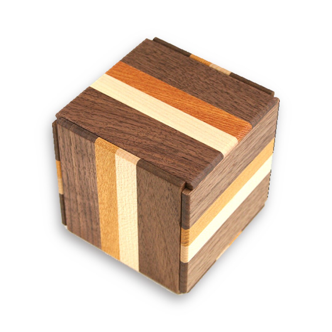 Japanese Puzzle Box Karakuri New Secret Box II, Box 2, Wood Puzzle Box ...
