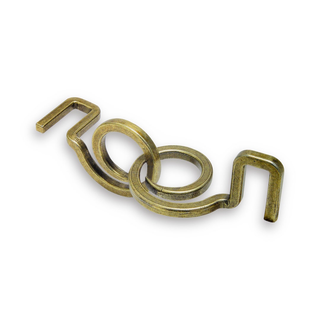 Cast Hook Metal Puzzle, Hanayama, Brain Teaser, Mechanical Puzzle, IQ ...