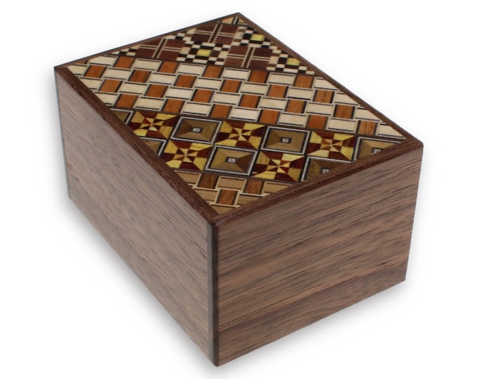 Japanese Puzzle Box 3 Sun 7 Step Koyosegi Walnut, Wood Puzzle Box ...