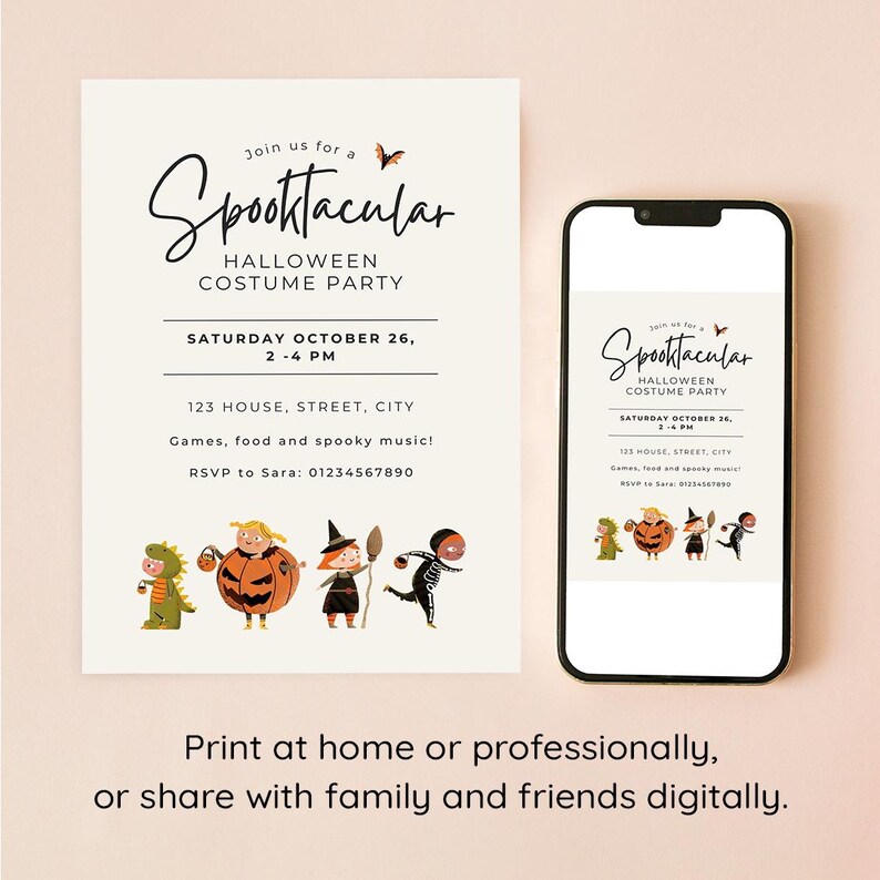 Canva Halloween Party Template, Halloween Party Template, Children's ...