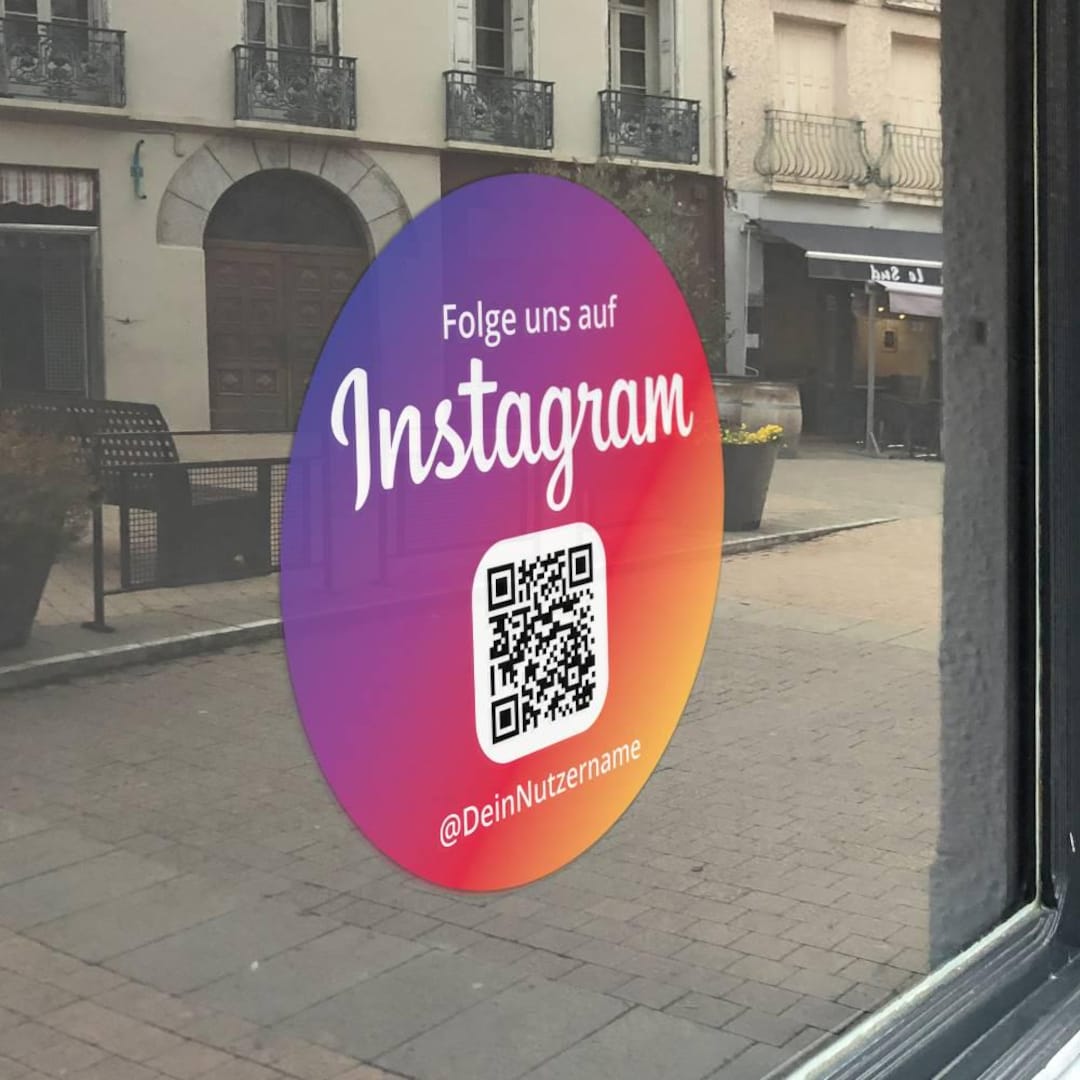 Instagram QR Code Sticker | Personalized Sticker With Your Profile Name ...
