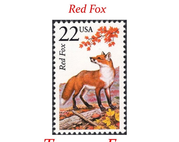 Five 22c Red Fox Stamp .. Unused US Postage Stamps .. Pack of - Etsy