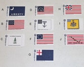 Historical Colonial American Flags Set Vintage Unused | Etsy