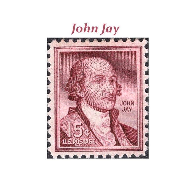 TEN 15c John Jay Stamp .. Vintage Unused Postage Stamps - Etsy