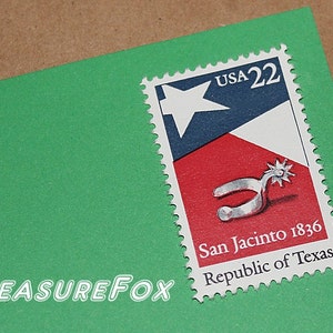 Vintage Unused US Postage Stamp 22c Republic of TEXAS Stamp of 1986 ...