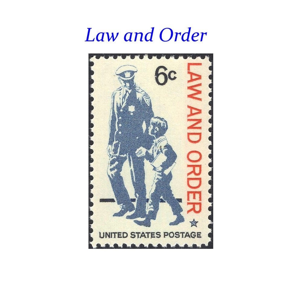 Pack of 10 .. 6c Law and Order Stamp .. Unused US Postage Stamps ...