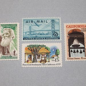 San Francisco .. Unused Vintage Postage Stamps by Treasurefox .. Mail 5 ...