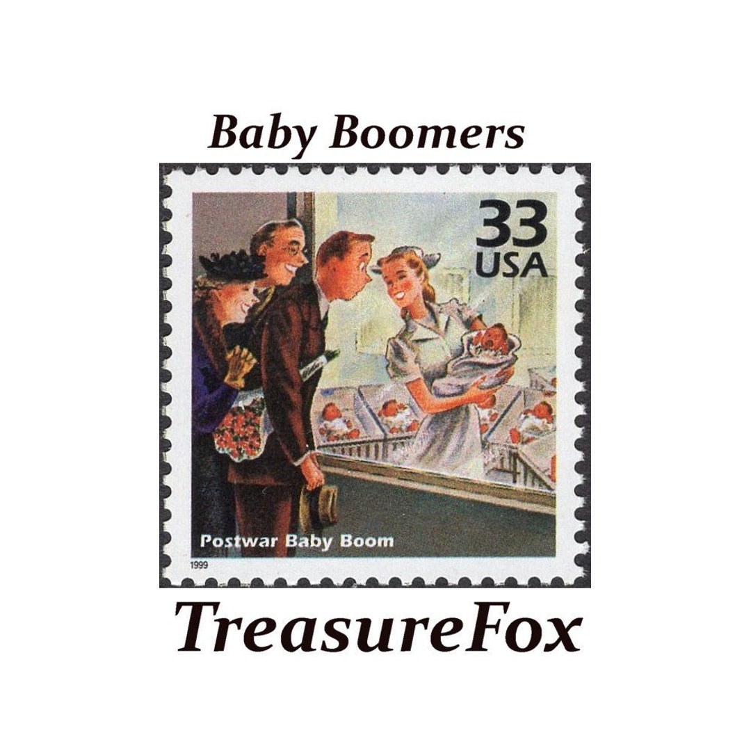 Five 33c Baby Boomers Stamps .. Unused US Postage Stamps .. 1940-1960 ...