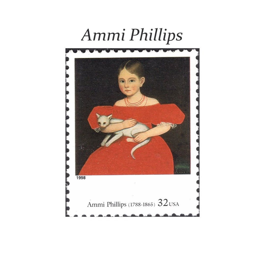 FIVE 32c Ammi Phillips Painting Stamp | Vintage Unused US Postage ...