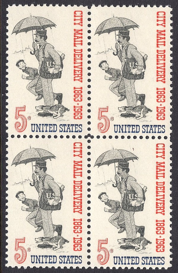 TWENTY 5c City Mail Delivery Stamps .. Pack of 20 Vintage | Etsy