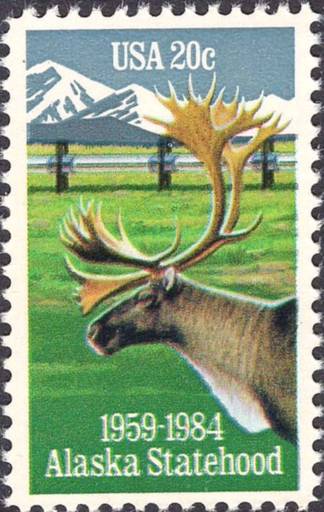 20c Alaska Statehood Stamp Vintage Unused Postage Stamp - Etsy