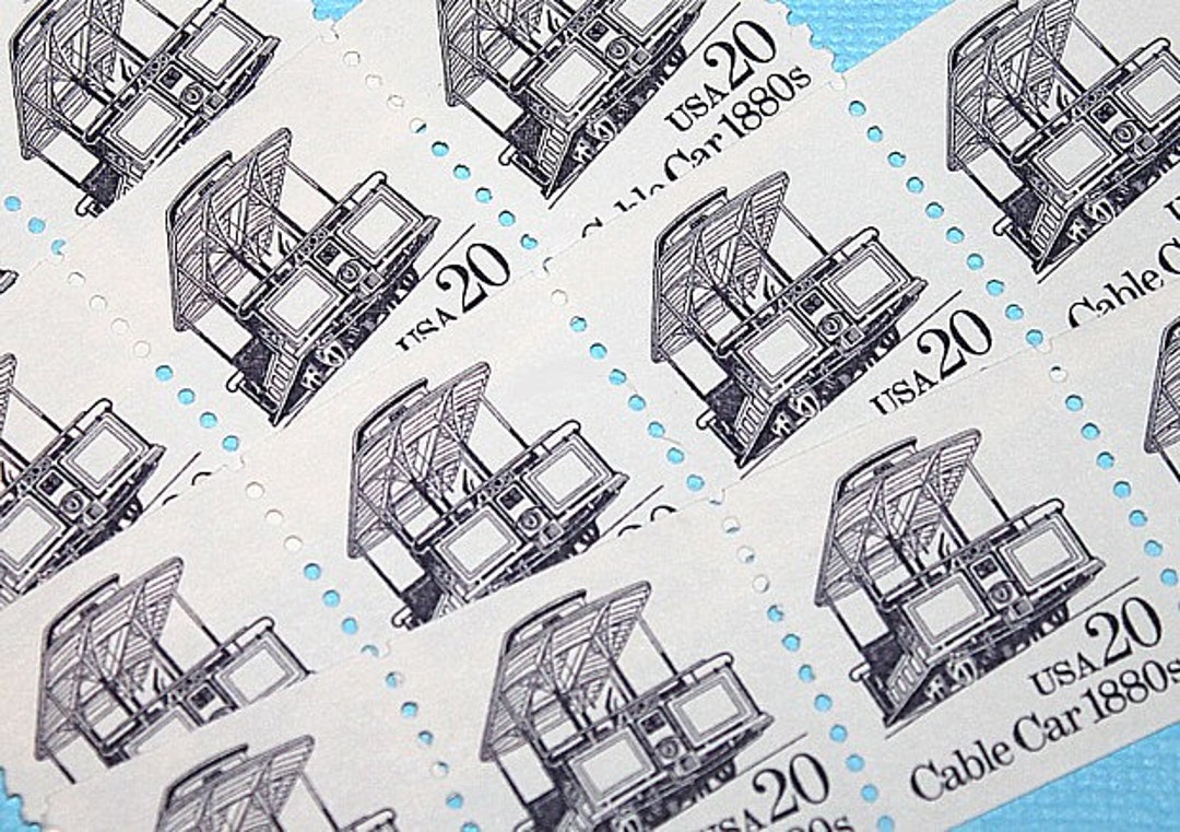 San Francisco 20c Cable Car Stamp .. Set of 10 .. Unused Vintage US ...