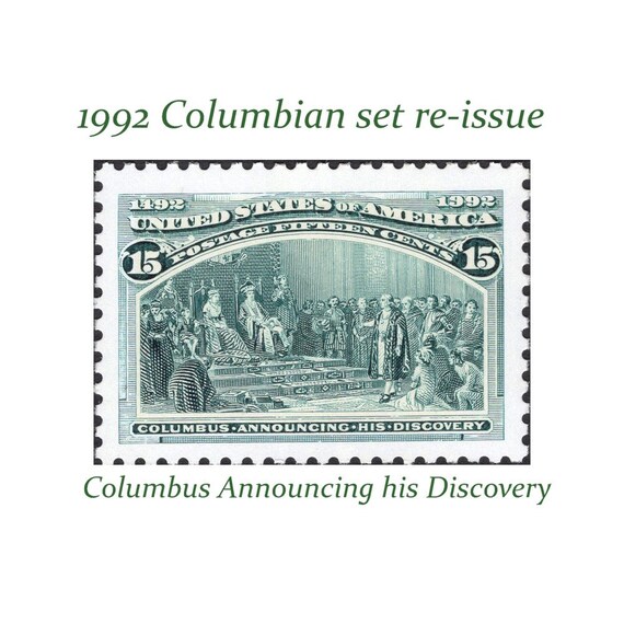 Five 15c Columbus Announcing His Discovery Stamp .. Vintage - Etsy