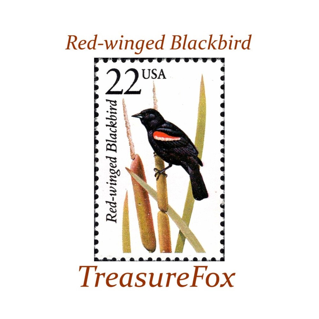 Five 22c Red-winged Blackbird Stamp | Unused US Postage Stamps | Pack ...