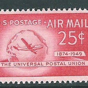 Pack of TEN .. 25c Universal Postal Union Airmail Stamp of 1949 ...