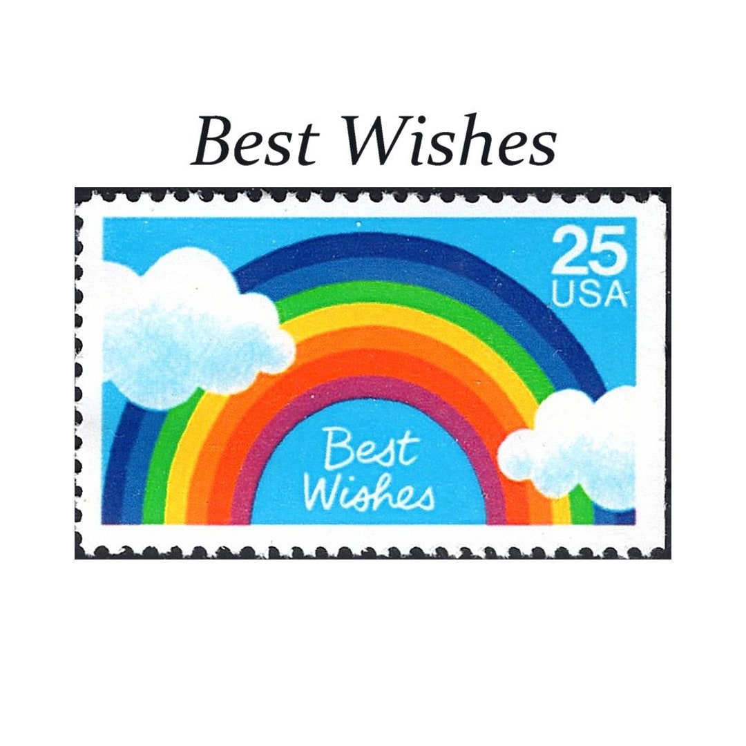 Five 25c Best Wishes Stamp | Unused US Postage Stamps | Pack of 5 ...