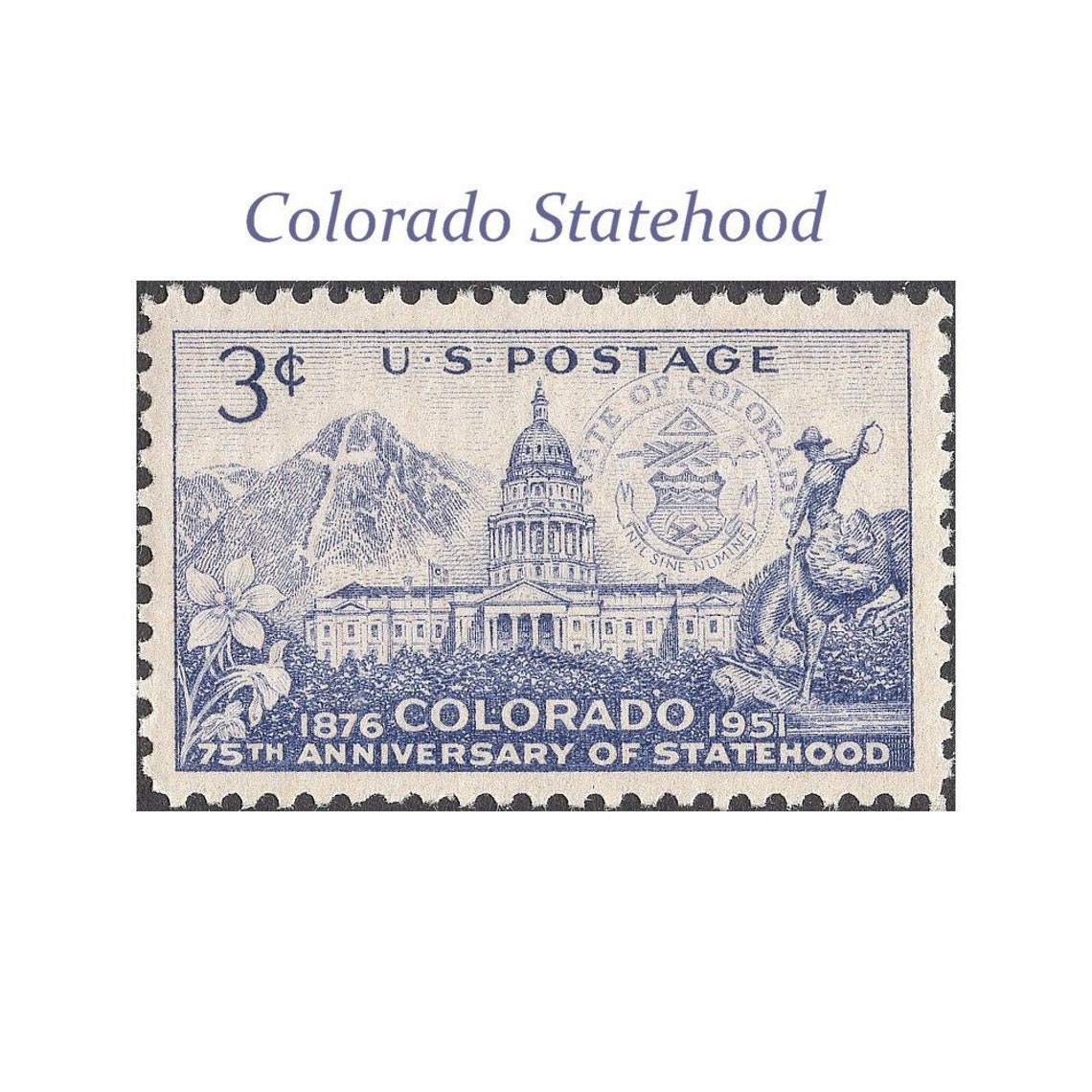 3c Colorado Statehood Stamp .. Unused US Postage Stamps .. - Etsy