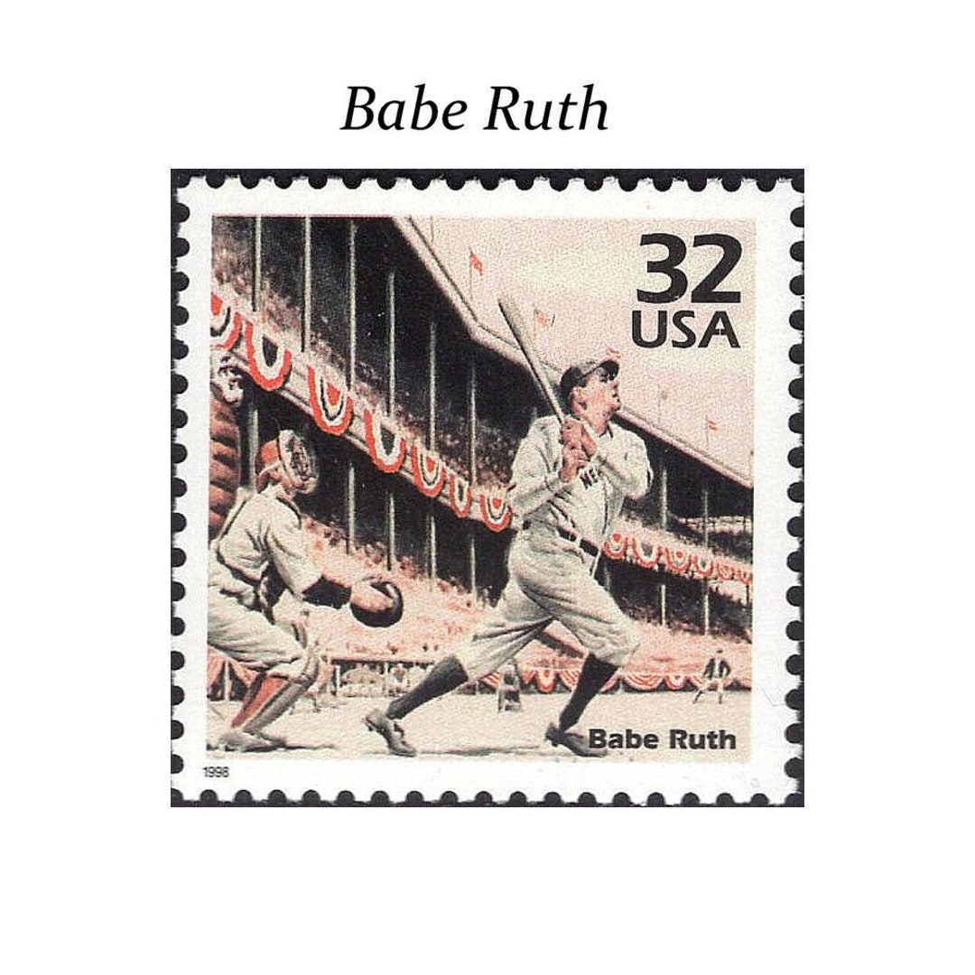 Five 32c Babe Ruth Stamps .. Unused US Postage Stamps | Baseball Game ...