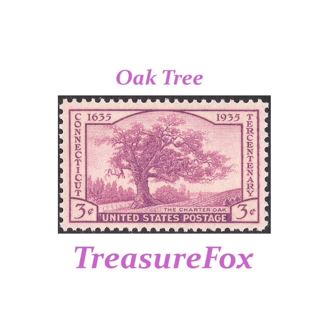 TWENTY 3c Oak Tree Stamps .. Vintage Unused US Postage Stamps ...