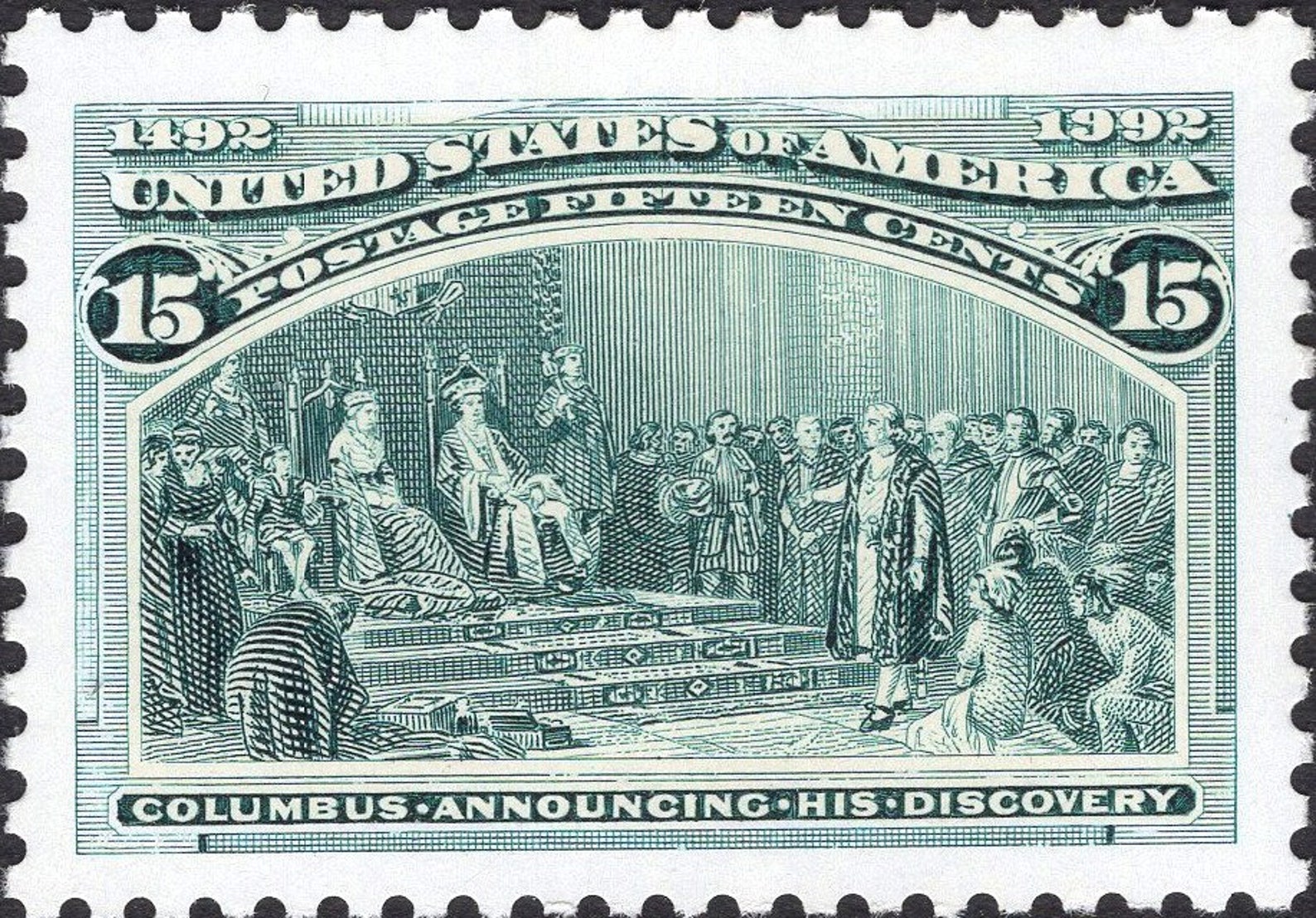 Five 15c Columbus Announcing His Discovery Stamp .. Vintage - Etsy