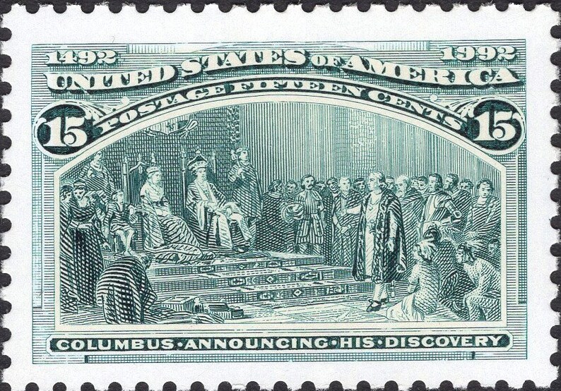 Five 15c Columbus Announcing His Discovery Stamp .. Vintage - Etsy