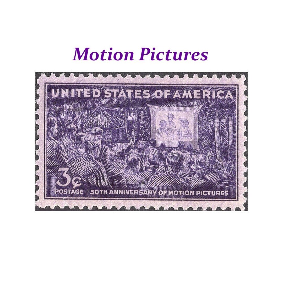 3c Motion Pictures Stamp .. Unused US Postage Stamps .. Pack of 10 ...